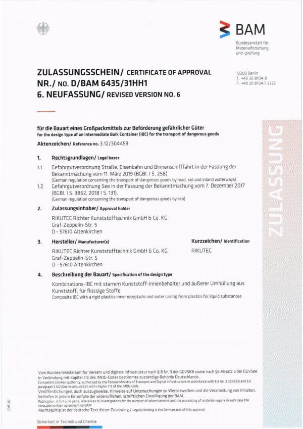 IBC CD BAM-Certificate - Rikutec Asia